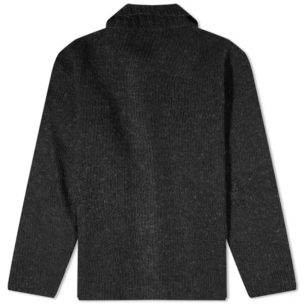 Our Legacy Big Cardigan In Shadow Black Funky Acrylic - 50% Off